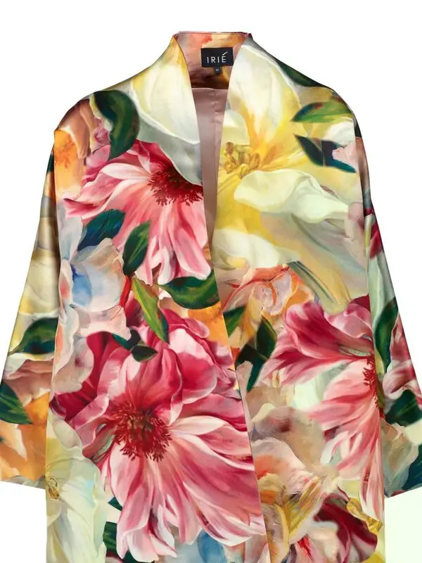 IRIE' Floral-print Shawl-collar Coat
