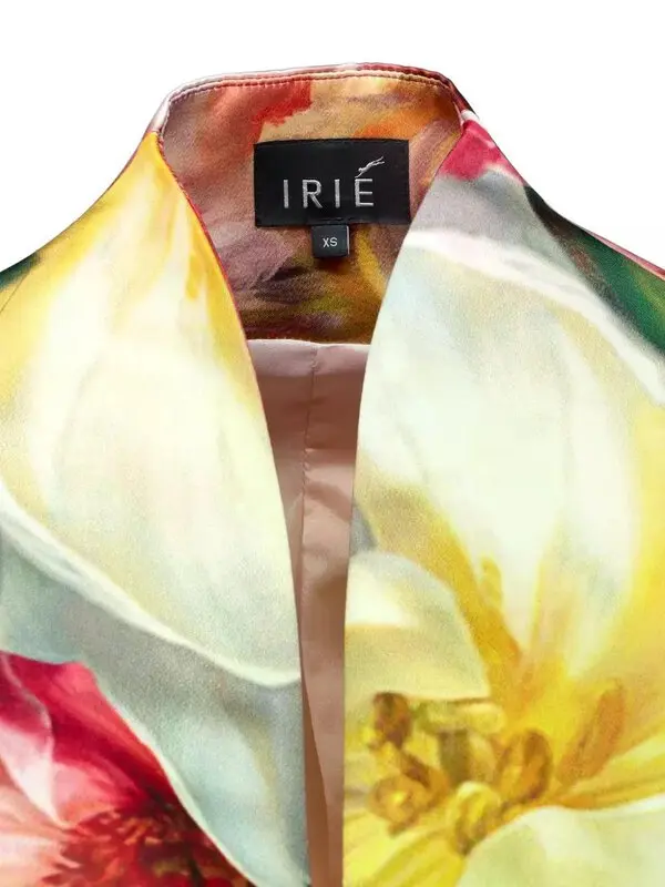 IRIE' Floral-print Shawl-collar Coat