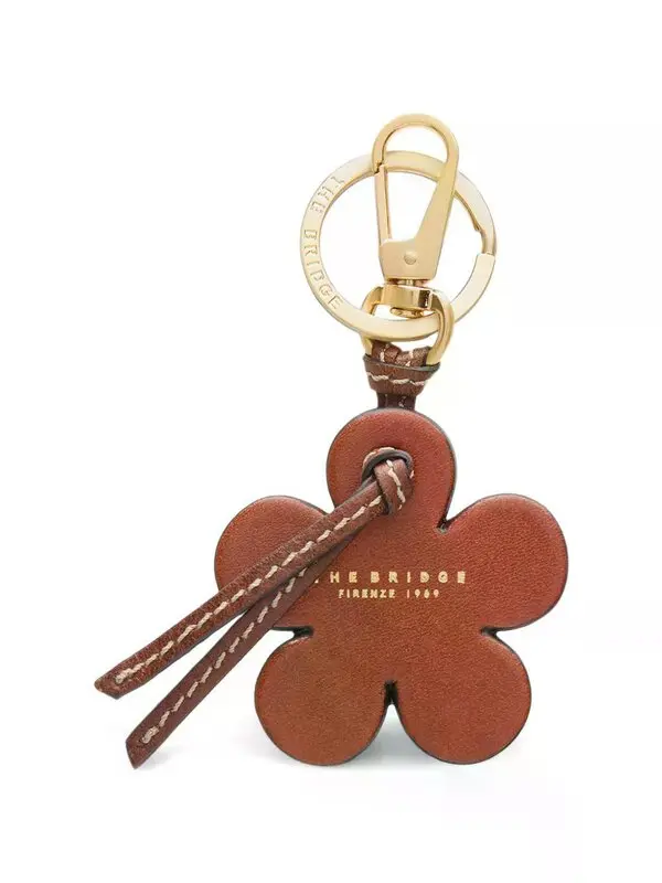 THE BRIDGE Flower-shape Leather Keyring