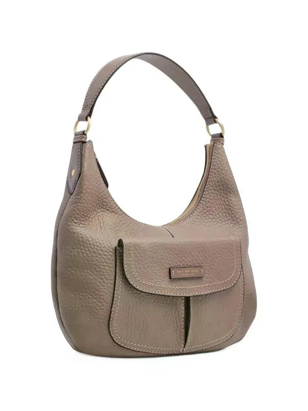 THE BRIDGE Pebbled Leather Shoulder Bag