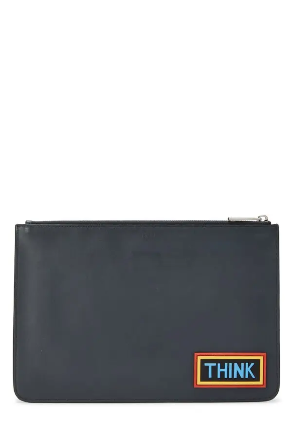 Fendi Leather Think Vocabulary Pouch