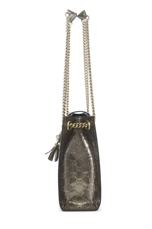 Gucci Patent Leather Emily Chain Shoulder Bag