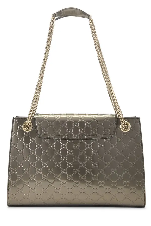 Gucci Patent Leather Emily Chain Shoulder Bag