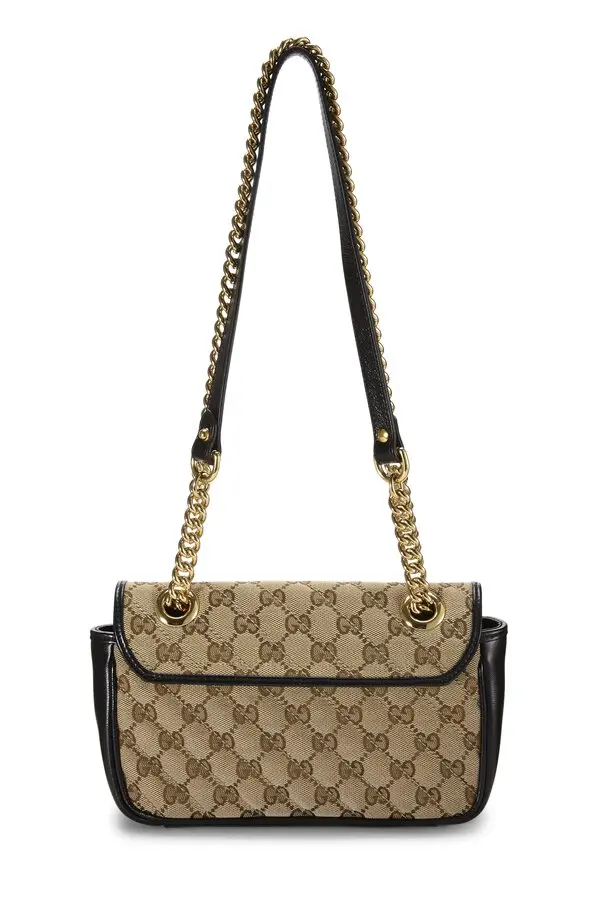 Gucci Leather Gg Canvas Matelassé Shoulder Bag