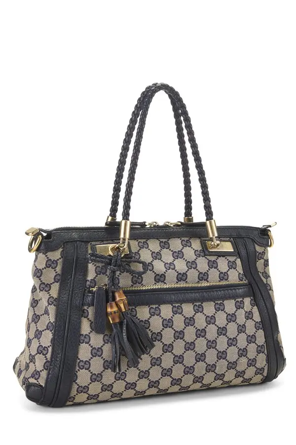 Gucci Navy Original Gg Bella Zip Tote