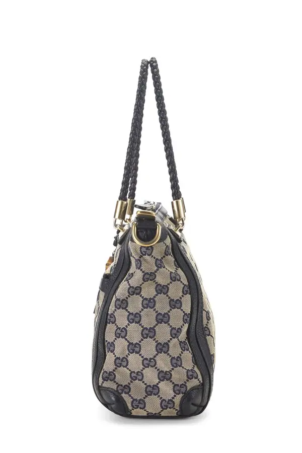 Gucci Navy Original Gg Bella Zip Tote