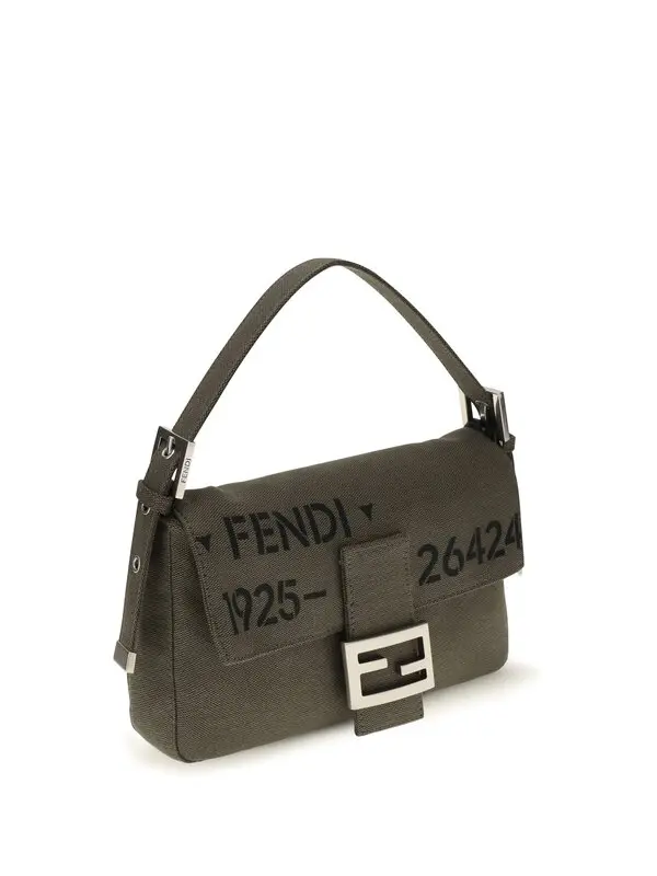 Fendi Baguette® 26424 Canvas Shoulder Bag - Green