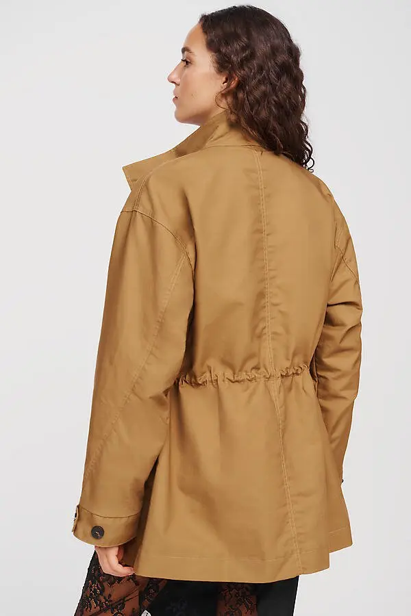 RAISONNEL 100% Cotton Funnel Neck Utility Jacket