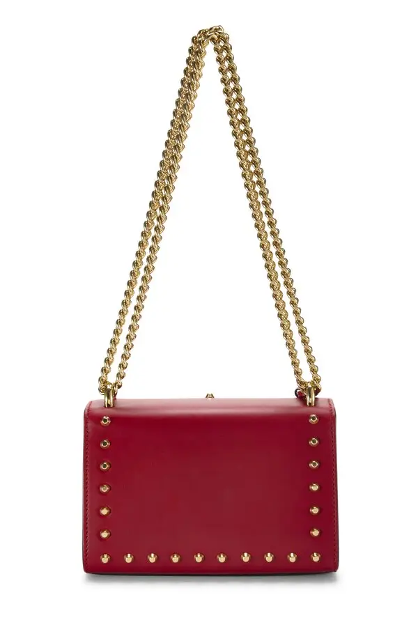 Gucci Leather Studded Padlock Shoulder Bag