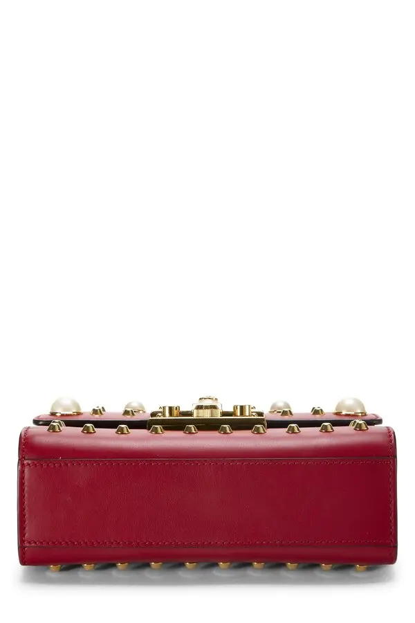 Gucci Leather Studded Padlock Shoulder Bag