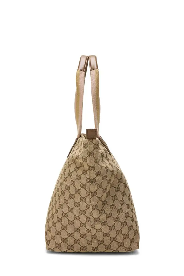 Gucci Original Gg Canvas Web Zip Tote