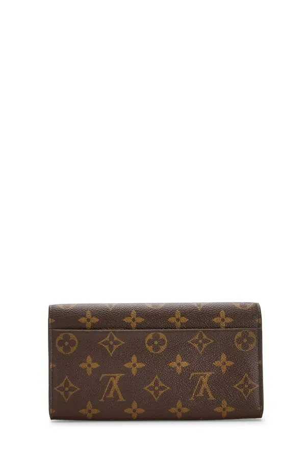 LOUIS VUITTON Monogram Canvas Flower Lock Wallet