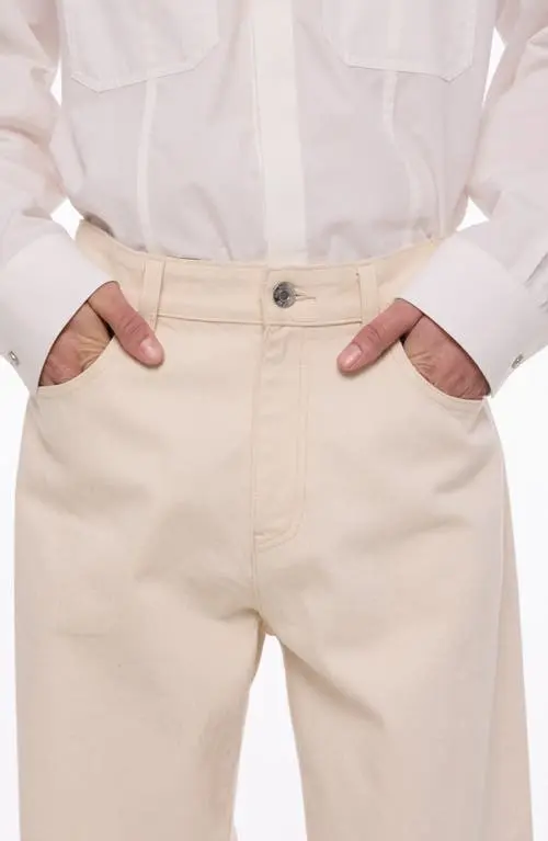 Helmut Lang Saddle High Waist Relaxed Leg Organic Cotton Jeans