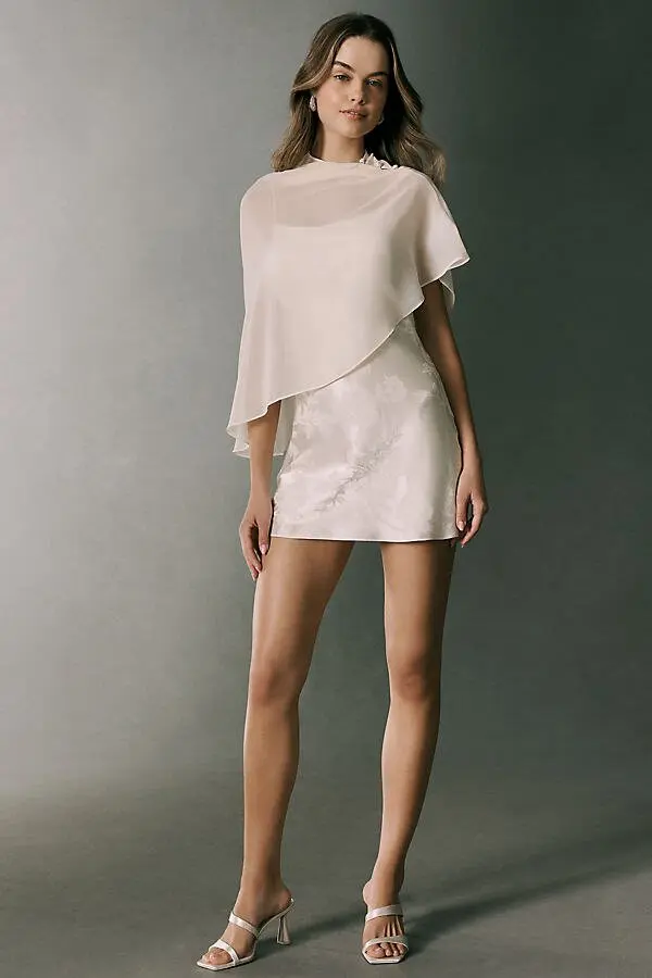 REFORMATION Lilibeth Caped Slip Mi Dress