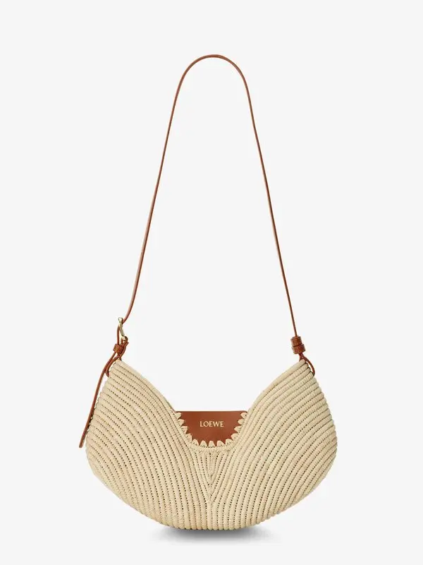 Loewe Paula's Ibiza-swing Leather And Raffia Shoulder Bag - Multicolor