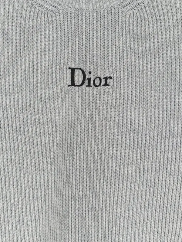 Dior Ribbed Wool And Cashmere Blend Sweater - Multicolor