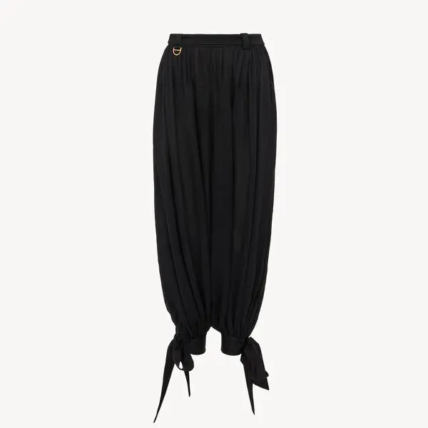 Chloé Fluid Pleated Pants In Crêpe De Chine