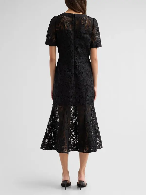 MILLY Ailany Lace Midi Dress