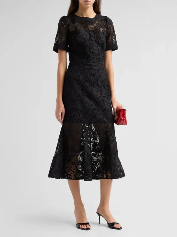 MILLY Ailany Lace Midi Dress