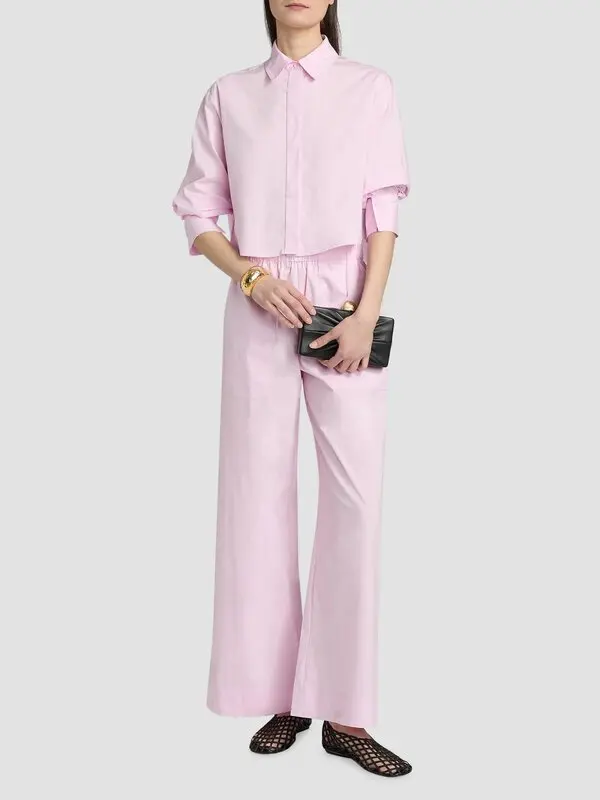 Simkhai Renata Cropped Button-up Shirt