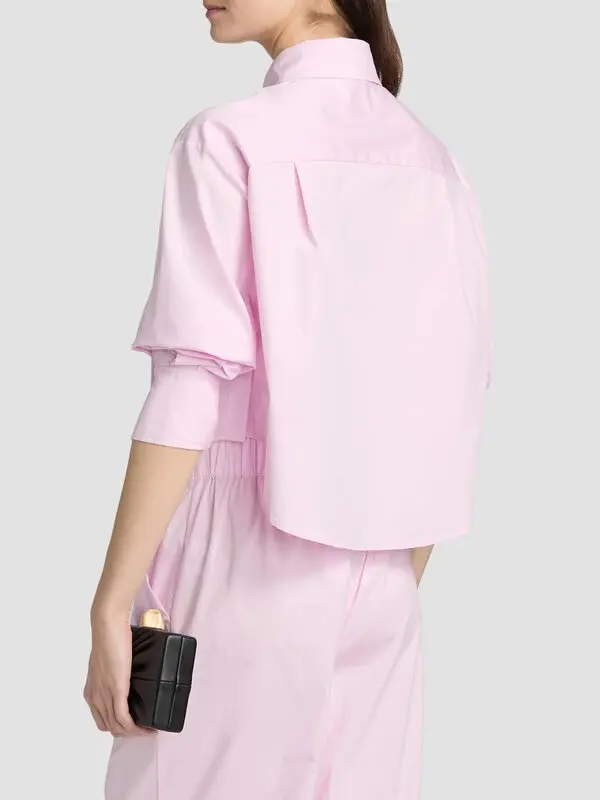 Simkhai Renata Cropped Button-up Shirt