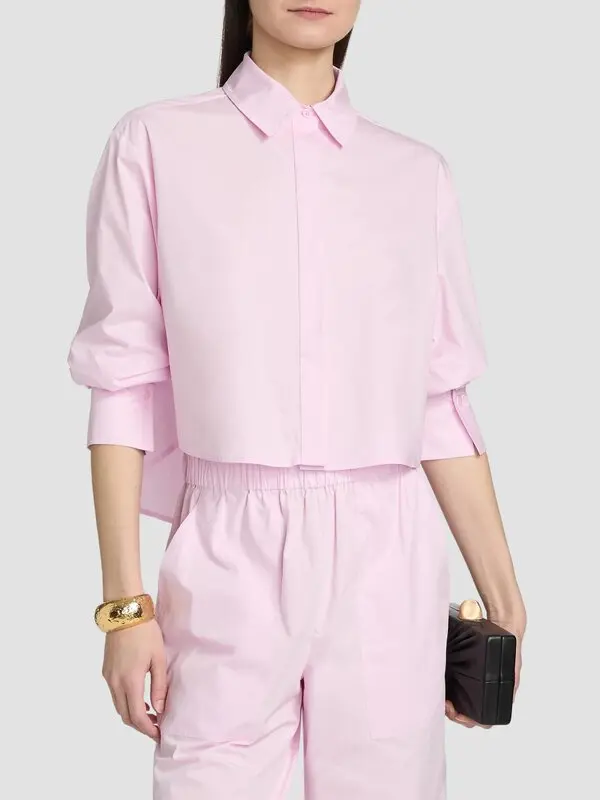 Simkhai Renata Cropped Button-up Shirt