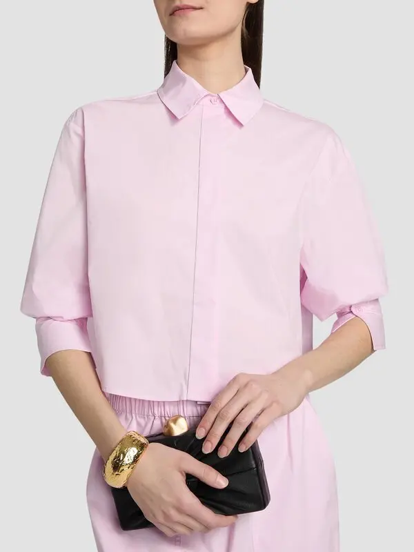 Simkhai Renata Cropped Button-up Shirt