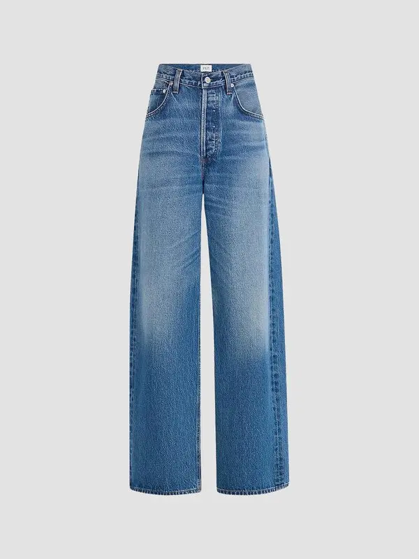 ARGENT Ayla Baggy Whiskered Jeans - Blue