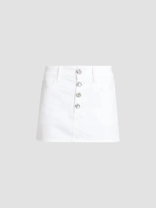 L'Agence Solene Button-fly Denim Miniskirt