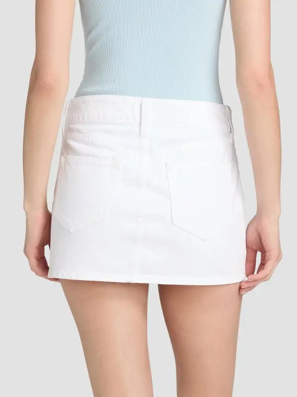 L'Agence Solene Button-fly Denim Miniskirt
