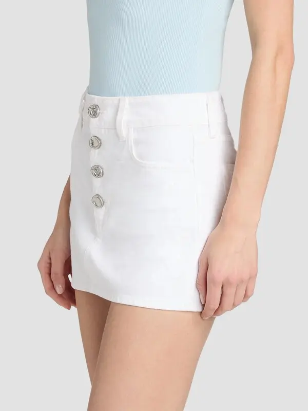 L'Agence Solene Button-fly Denim Miniskirt