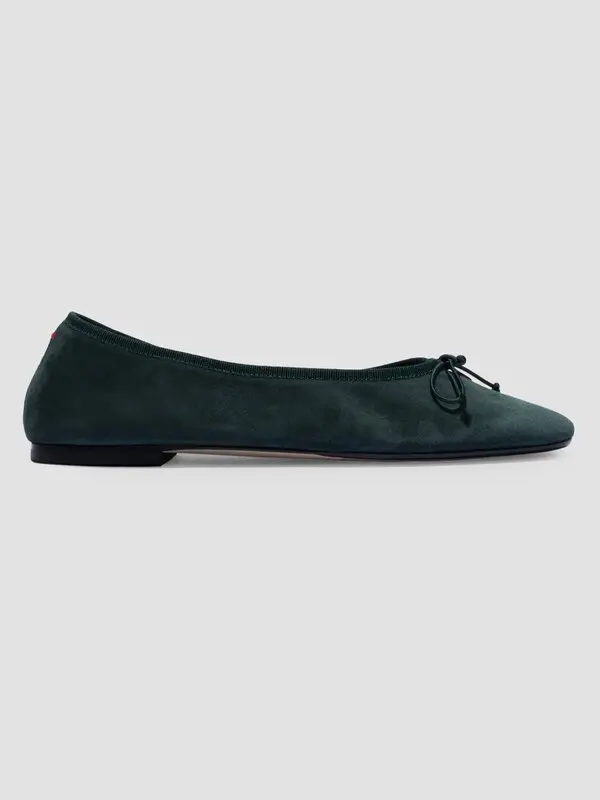 AeydĒ Tiby Suede Ballet Flats - Moss