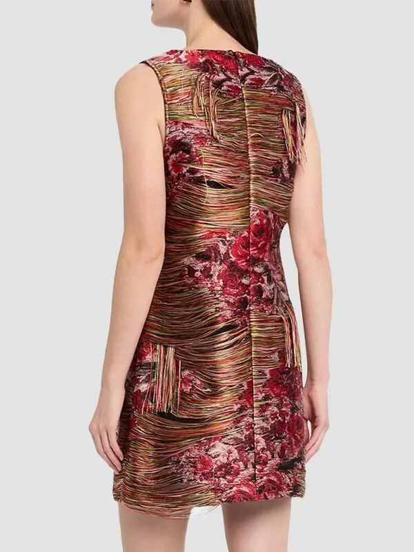 GANNI Tapestry Jacquard Fringed Dress