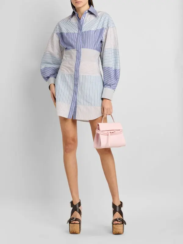 Moschino Striped Cotton Poplin Shirtdress