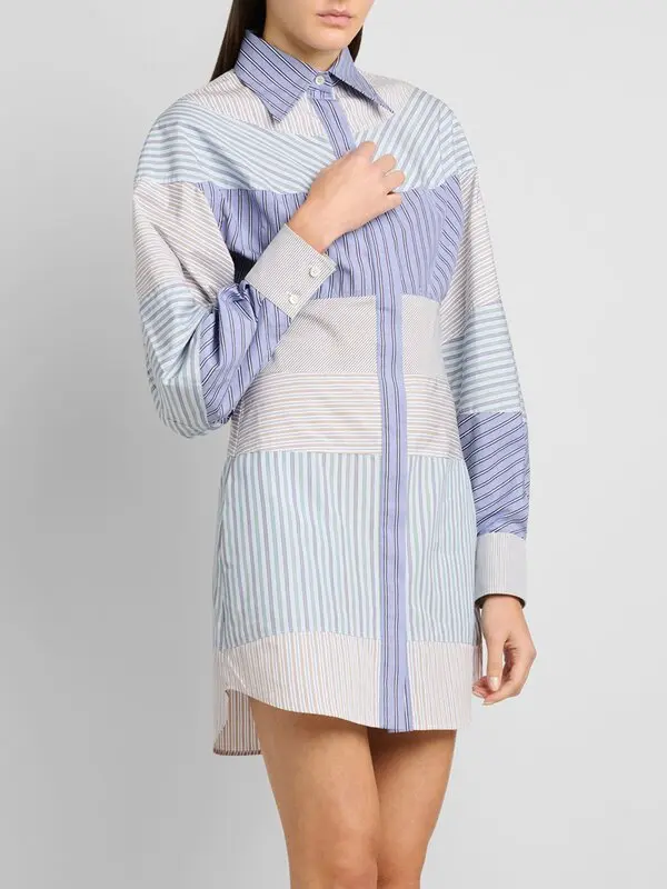Moschino Striped Cotton Poplin Shirtdress