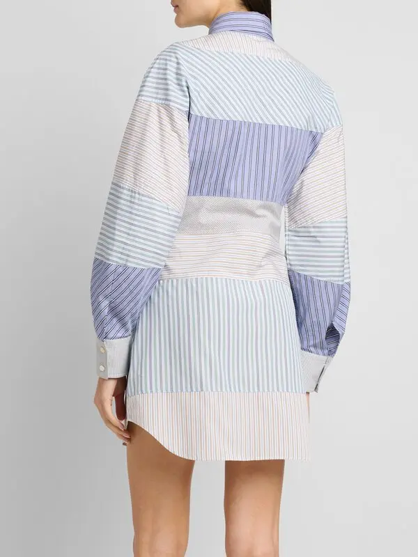Moschino Striped Cotton Poplin Shirtdress