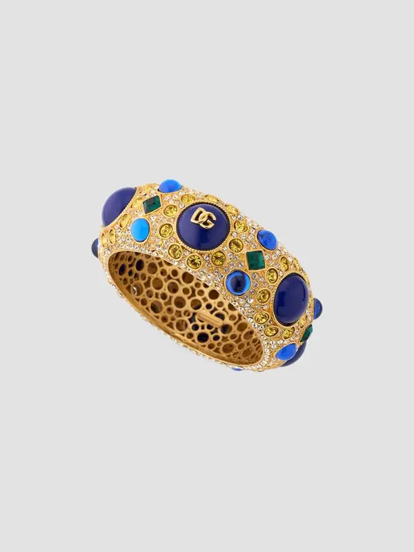 Dolce & Gabbana Carretto Goldtone & Glass Crystal Bangle