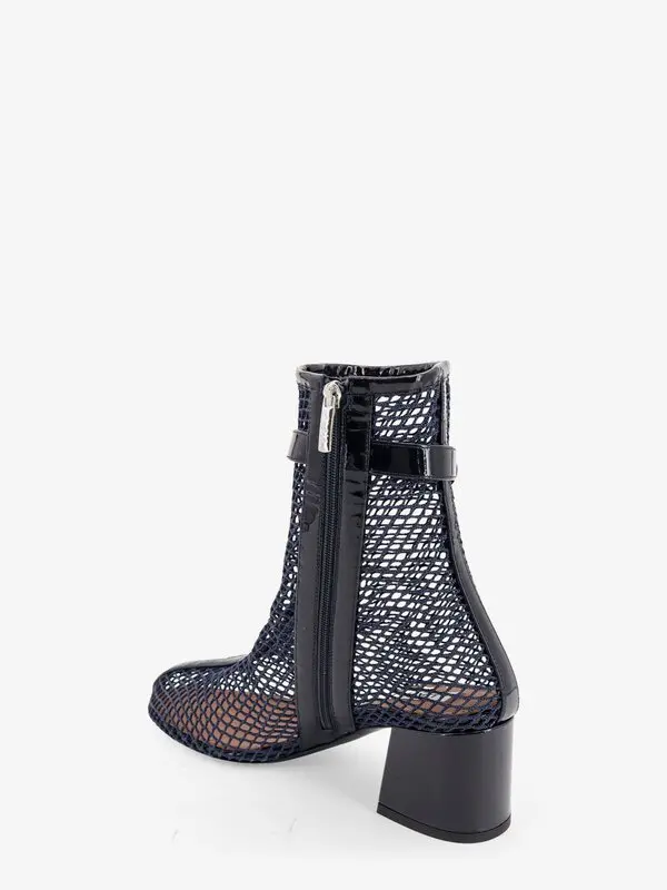 Alaïa Fishnet 55 Mesh And Patent Leather Boots