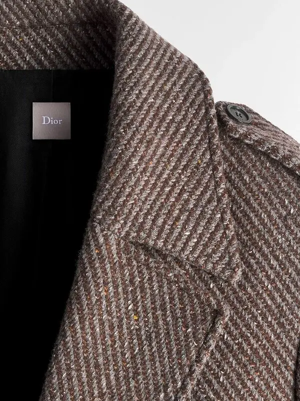 Dior Wool And Silk Blend Natte Coat