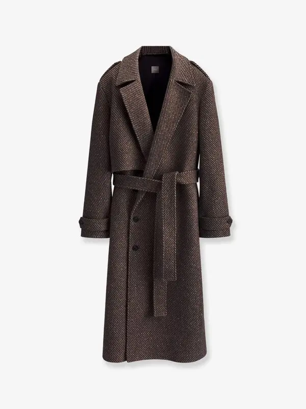 Dior Wool And Silk Blend Natte Coat - Multicolor