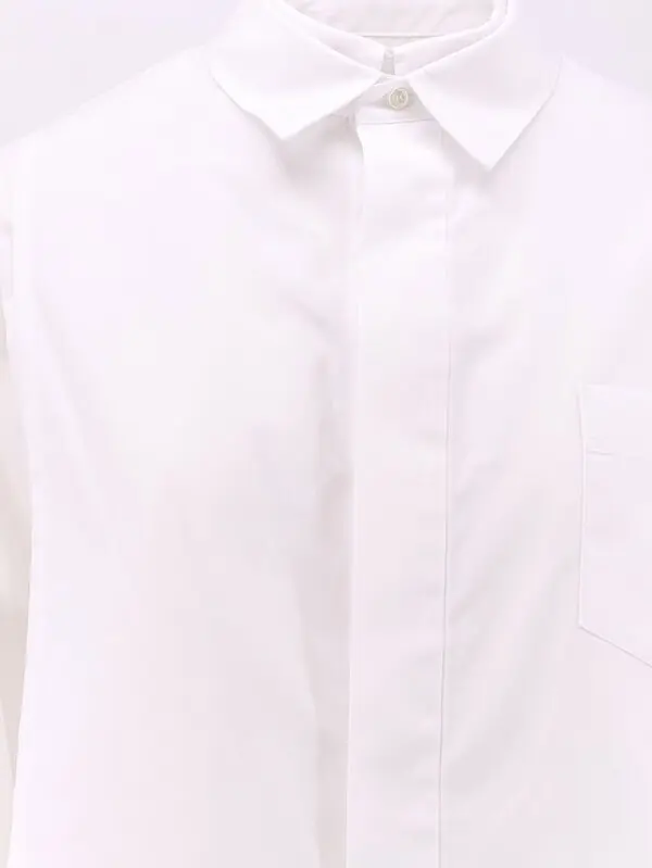 Sacai Poplin Shirt With Front Panel - Multicolor