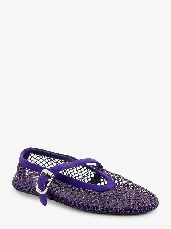 Alaïa Ballerine Flat Mesh Ballerinas With Rhinestone Detail - Multicolor