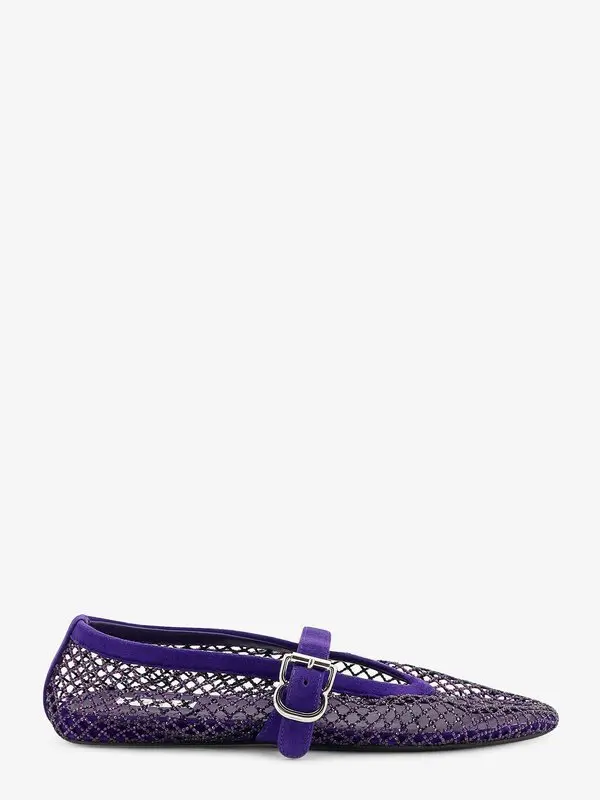 Alaïa Ballerine Flat Mesh Ballerinas With Rhinestone Detail - Multicolor