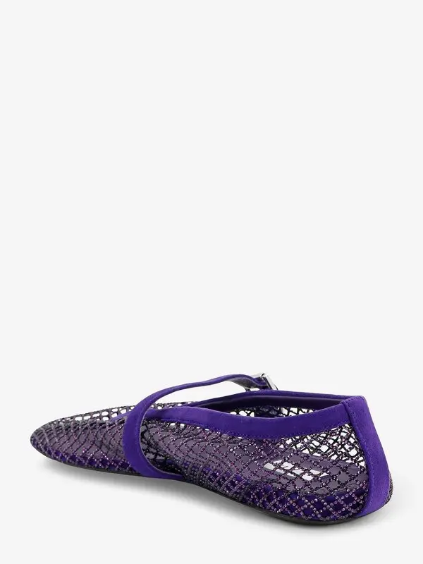 Alaïa Ballerine Flat Mesh Ballerinas With Rhinestone Detail - Multicolor