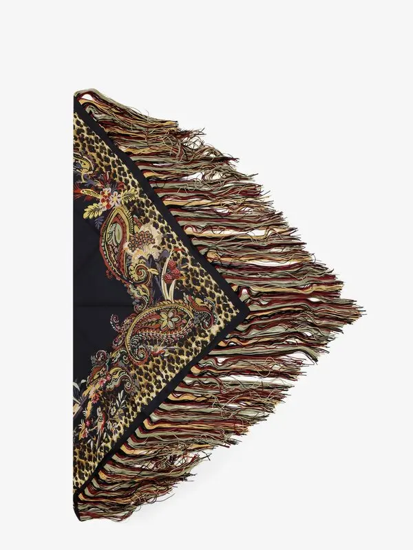 Etro Fringed Silk Shawl - Multicolor