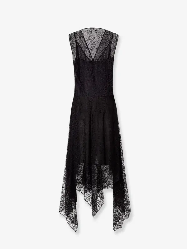 Fendi Black Flowers And Berries Lace Dress