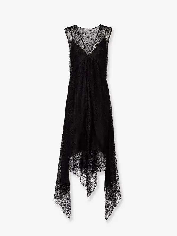 Fendi Black Flowers And Berries Lace Dress - Multicolor