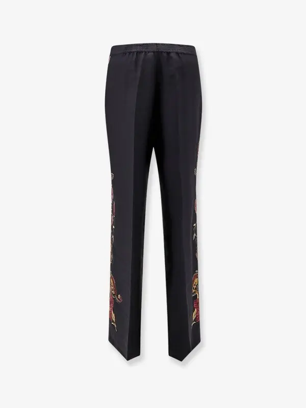 Etro Silk Trousers With Paisley Pattern