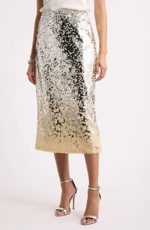 Nordstrom Sequin Column Midi Skirt
