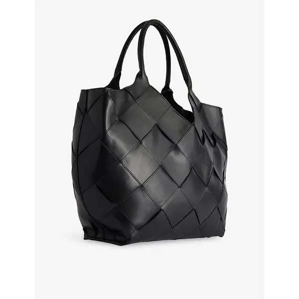 ANINE BING Lili Braided Leather Tote Bag